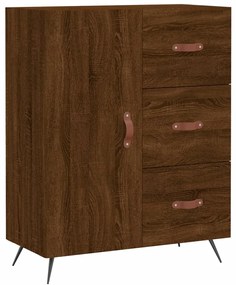 Skříň highboard hnědý dub 69,5 x 34 x 180 cm kompozitní dřevo - Default Title