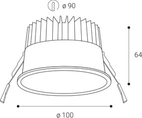 LED2 2095133 LED2 Zápustné venkovní svítidlo VIGO S, B 8-18W 3000K černá - LED2 Lighting