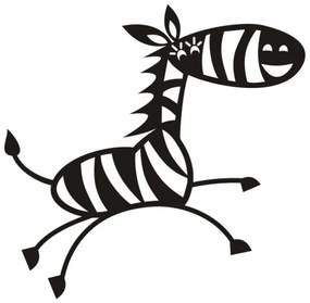 Samolepka na zeď Veselá zebra, nálepka na stěnu (11358)