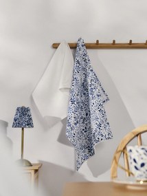 Sinsay - Kuchyňské utěrky s rostlinným motivem sada 2 ks - indigo