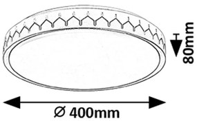 Rabalux 71303 - LED Stm. stropní svítidlo MALIN LED/24W/230V 3000-6500K + DO
