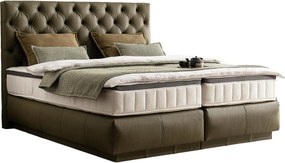 XXXLutz POSTEL BOXSPRING, 180/200 cm, olivově zelená Novel - Manželské postele - 00050100083V