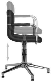 Otočné jídelní židle 2 ks černé umělá kůže - Default Title