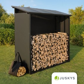 Juskys Venkovní stojan na dřevo se stříškou, 2,4 m³