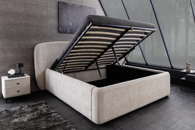 Invicta Čalouněná postel ART DECO 180x200 s úložným prostorem šedá 45332