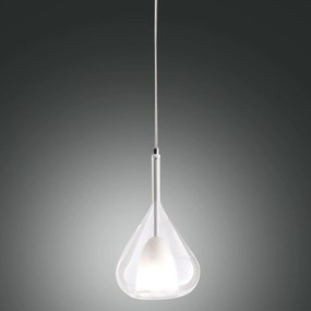 Fabas luce Fabas Lila, závěsné svítidlo z čirého skla, 1x40W E27, průměr 20cm
