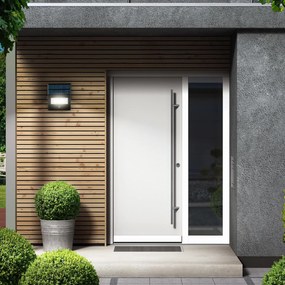 BRILO 3856015 Solární LED venkovní nástěnné svítidlo vč. IR senzoru, černé, 5W, 400 lm, sklo/plast - BRILO