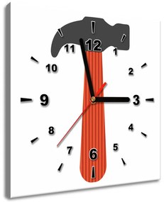 Gario Obraz s hodinami Stavbařský kladívko Rozměry: 30 x 30 cm