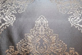 Elegantní přehoz na postel zlato šedý s oramentmi v barokním stylu Šířka: 260 cm | Délka: 240 cm