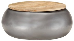 vidaXL Konferenční stolek šedý 68 x 68 x 30 cm masivní mangovník
