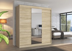 ADRK Furniture Posuvná skříň se zrcadlem SANTIAGO 200 ADRK-SW-SAN-S-200
