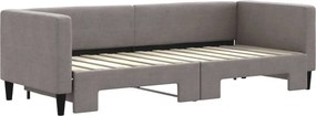 Válenda s přistýlkou taupe 80 x 200 cm textil 3196576