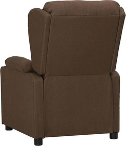Polohovací křeslo hnědé textil 339052