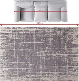 Koberec Velvet beige/dark grey 200x290cm