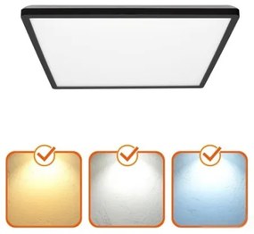 LED Koup. svítidlo se senzorem NIVERA LED/12W/230V IP54 22,5x22,5 cm černá + DO