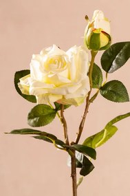 Paramit Dekorační květina umělá růže krémová 48 cm