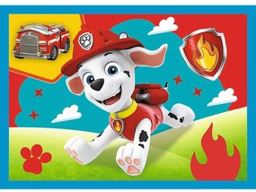 Trefl Puzzle 4v1 Štěňata v běhu Tlapková patrola/Paw Patrol 28,5x20,5cm v krabici 28x28x6cm