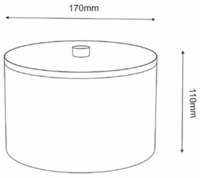 Úložná kovová krabice 12x17,5 cm bílá