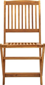 vidaXL Skládací zahradní židle 4 ks masivní akáciové dřevo [46340] Barva: Hnědá