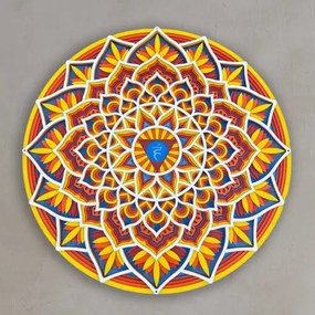 Vyřezávaná dřevěná 3D mandala na zeď | SENTOP PR0460-A