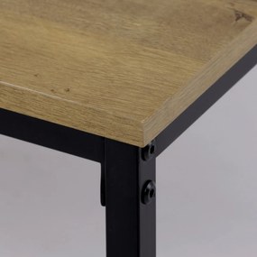 Konferenční stolek CT-622 OAK, 100x60 cm, MDF deska divoký dub, kov černý matný lak