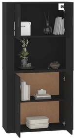 Skříň highboard černá kompozitní dřevo