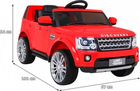 Ramiz Land Rover Discovery elektrické auto pro děti červené SUV + dálkové ovládání