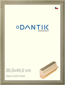 DANTIK rámeček 30x40 | OPERA Colori šedá (Plexi Čiré)