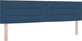 Postel s boxspringem s matrací s čelo Modrá 200 x 180 cm textil 3341250