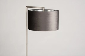 Stojací designová lampa Pallas Black and Silver Steel