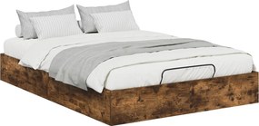Ottoman postel Uzený Dub 193 x 140 x 25 cm Dřevěný materiál 3409273