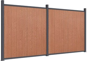 Plotový dílec hnědý 353 x 186 cm WPC 3282799