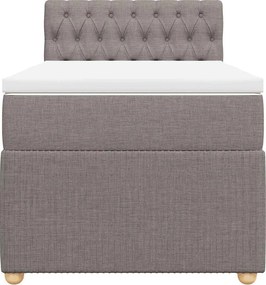 Box spring postel s matrací taupe 80x200 cm textil 3287294
