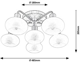 Rabalux - Přisazený lustr 6xE14/40W/230V