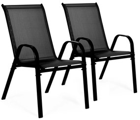Sada 2 zahradních židlí PRODUS černá