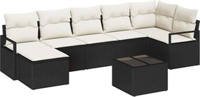Set pohovek 8 ks Černá polyratan 3346477