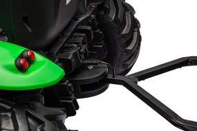 LEAN CARS Akumulátorový traktor HC-306 s přívěsem, světle zelený, 24 V
