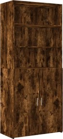Úzká úložná kouřový dub 80x42,5x225 cm kompozitní dřevo 3281347