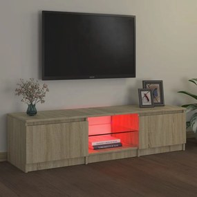 vidaXL Marketos TV skříňka s LED osvětlením dub sonoma 140 x 40 x 36 cm