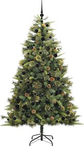 Umělý sklopný vánoční stromeček s kužely Zelená 210 cm 3395099