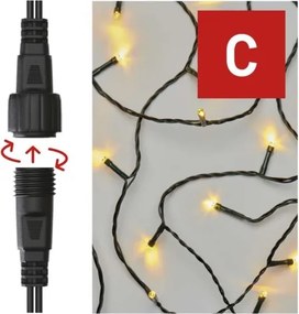 Propojovací vánoční řetěz bez zdroje EMOS Connecting D1AW03 ZY1440 100LED 10m teplá bílá
