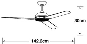 Lucci air 213301- LED Stmívatelný stropní ventilátor UNIONE 1xGX53/12W/230V + DO