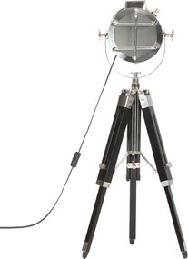 Stojací lampa na stativu černá masivní mangovníkové dřevo 69 cm 286108