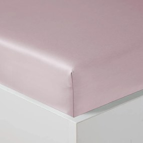 Prostěradlo Veba s gumou TENCEL/COLY satén starorůžová Velikost: 90x200 cm