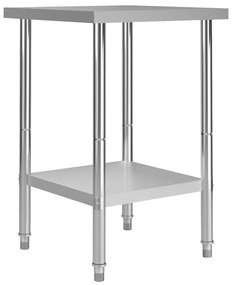 Kuchyňský pracovní stůl 60 x 60 x 85 cm nerezová ocel