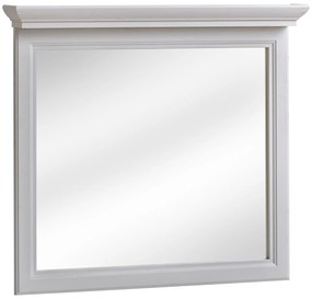 Zrcadlo v dřevěném rámu 85 cm Vintage Bílé LOCARN