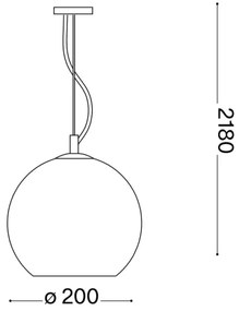 Ideal Lux - Lustr na lanku NEMO 1xE27/42W/230V pr. 20 cm béžová