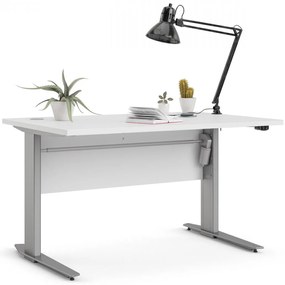 Tvilum Výškově nastavitelný psací stůl Office 80400/382 bílá/silver grey