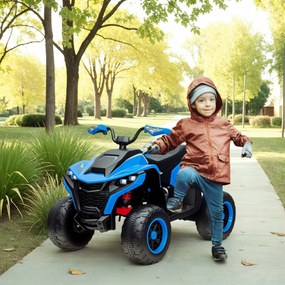 Elektroquad für Kinder, 3-6 km/h, LED-Scheinwerfer, Musik, USB, für 3-8 Jahre, Blau