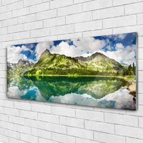 akrylový obraz Hory Jezero Krajina 125x50 cm